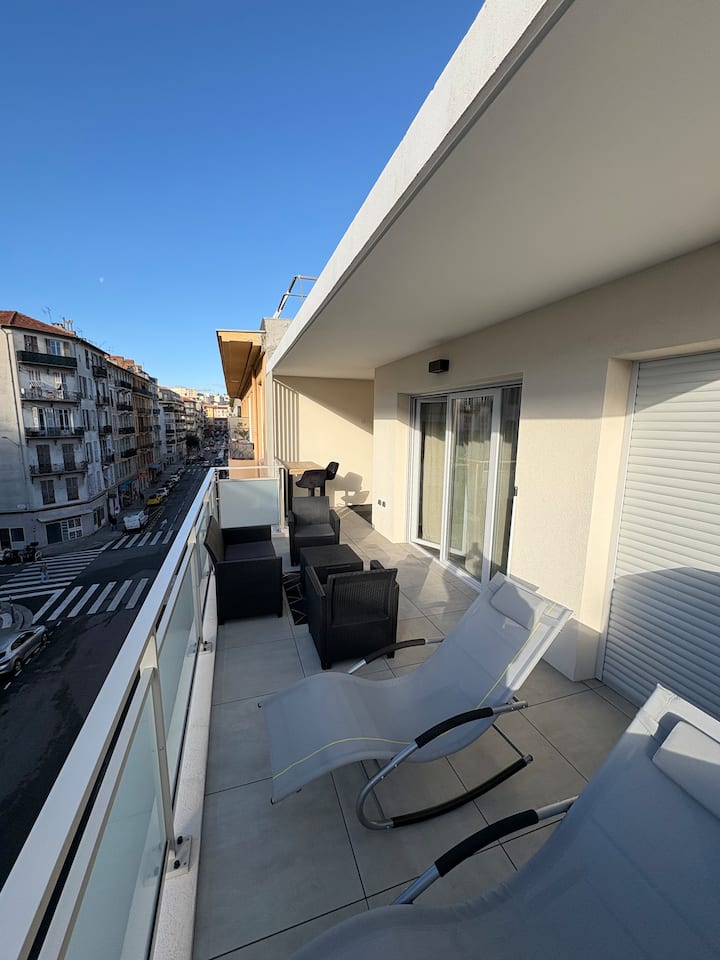 T3 ÉLégant & Spacieux – Grande Terrasse - Nizza