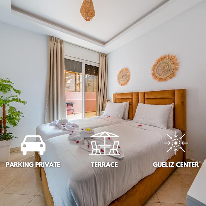 Terrace & Haven : Centre-ville, Parking Et Calm - Marrakech