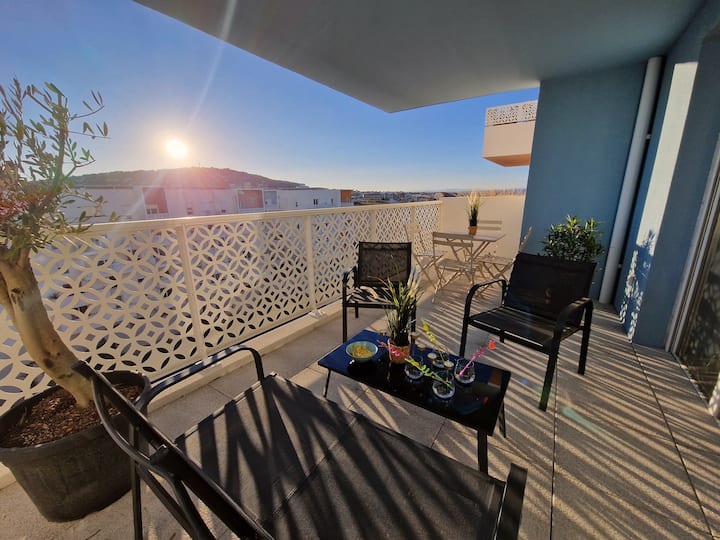 Le Saint Clair, Appt Neuf, Terrasse, Clim Parking - Sète