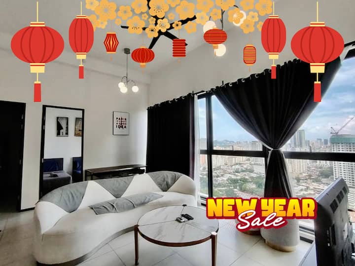 Stylish 3r2b (10pax)infinity Pool@urban Georgetown - Penang