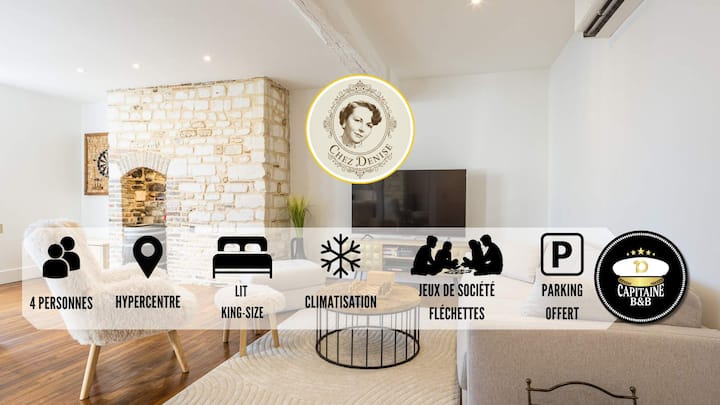 Chez Denise - Hypercentre - 4 Pers- Parking Offert - Troyes