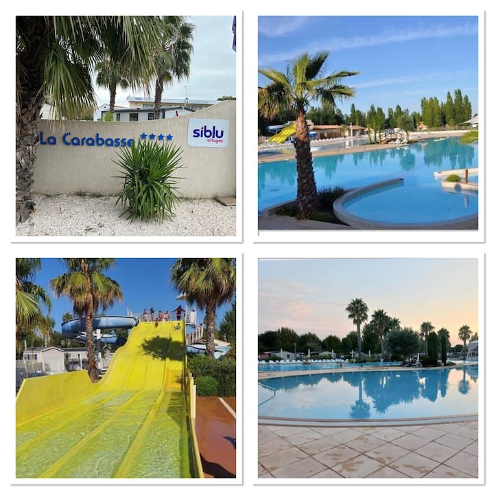 Camping 4* La Carabasse à Vias Mobil-home 6/8 Pers - Vias