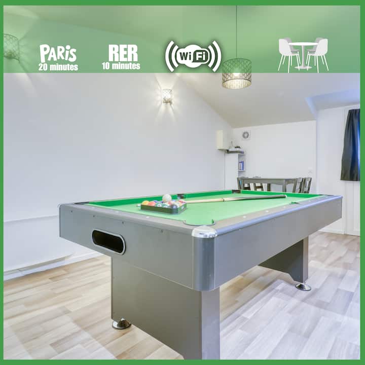 Billard Central : Maison Neuve 5*/jardin/paris - Drancy