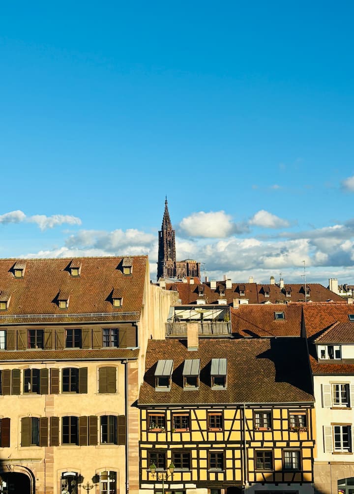 Vue Cathédrale, Studio Cosy Strasbourg Centre - Strasburgo