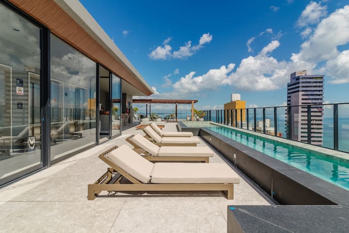 Studio Vista Mar | Piscina | Corredor Da Vitória - Barra