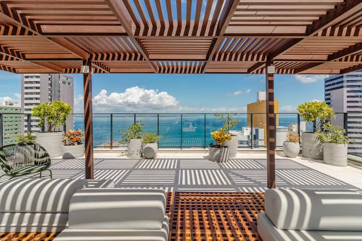 Apto Piscina Mar Academia Rooftop Coworking 1407 - Barra