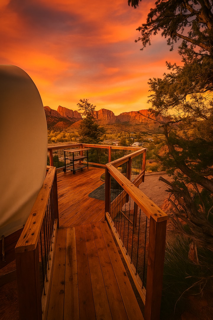 Covered Wagon W/ Private Deck, Fire Pit, And Grill - Utah