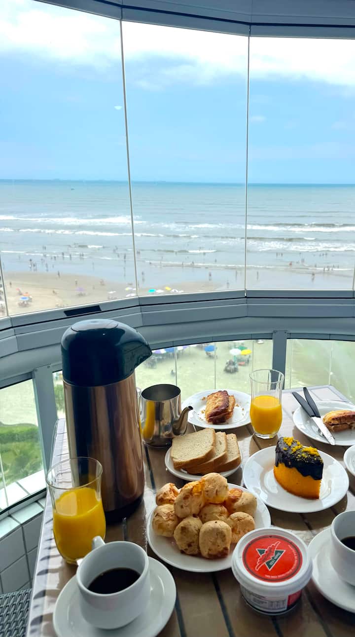 Vista Panorâmica Para Praia Do Caiçara- Pg - Brazil
