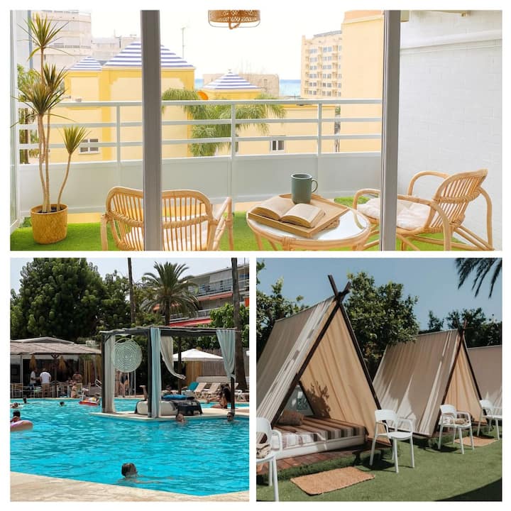 La Carihuela | Playa A 2 Min | Patio Soleado - 托雷莫利諾斯