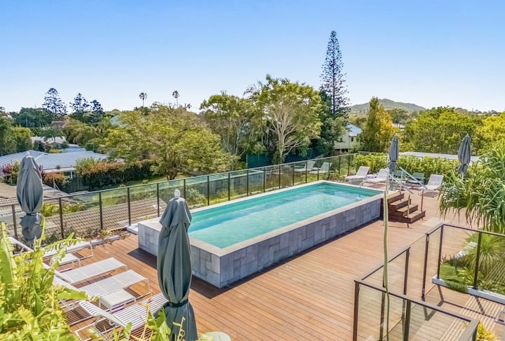 Aurelia - Stylish Central Apartment With Garden - Byron Bay
