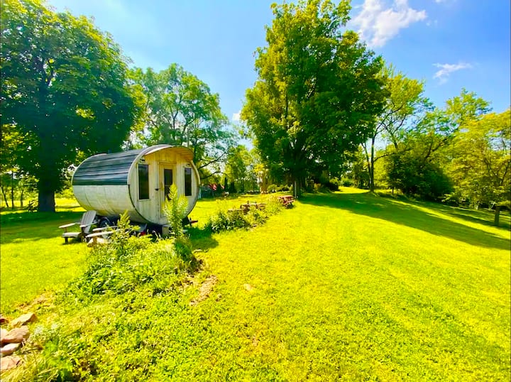 Mobile Barrel Sauna – Delivered To Your Driveway - Burlington