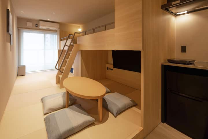 New！ジャパニーズモダンなホテル／博多駅徒歩10分【ジャパニーズバンク】最大5名 - Fukuoka