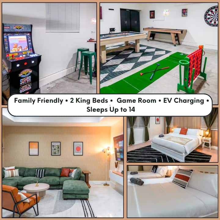 Comfortable Disney Fam 3br • King Beds • Ev •Games - Santa Ana, CA