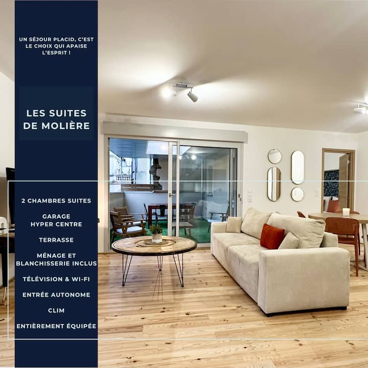 Les Suites De Molière - 2 Suites - Garage - Centre - Landes