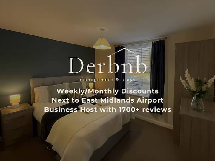10% Off | Free Parking | Cosy | Next To Airport - East Midlands Airport (EMA)