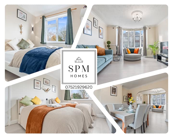 Newly Refurbished | Sleeps5| Parking |3br|1.5bath - Luton