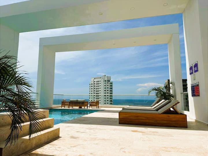 Loft Moderno Con Piscina Y Vista Al Mar - Cartagena