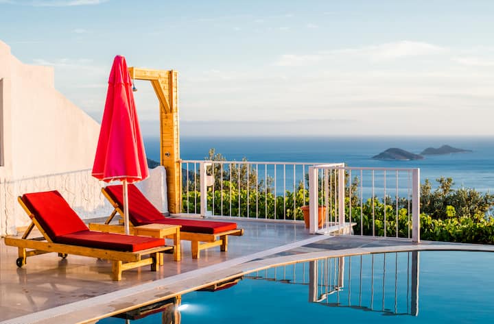 Sea View Villa Sebos, 1 Bedroom, Jacuzzi - İslamlar