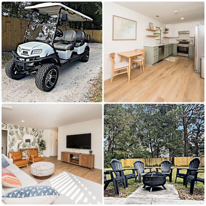 6 Person Golf Cart~hot Tub~.8 Mile To Old Town! - Bluffton, SC