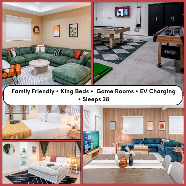 Big Family Disneyland Unit•king Beds + Ev+gameroom - Santa Ana, CA