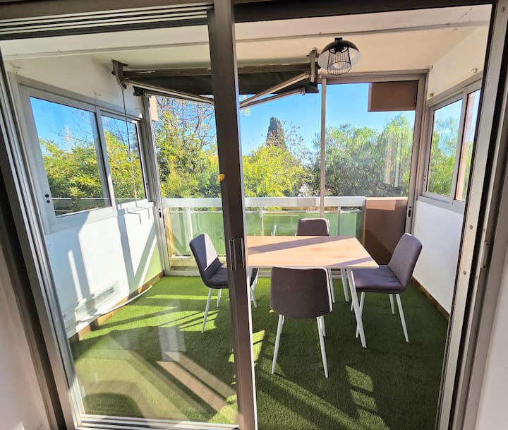 Appart Avec Véranda - 10' à Pied De La Mer - Villeneuve-Loubet