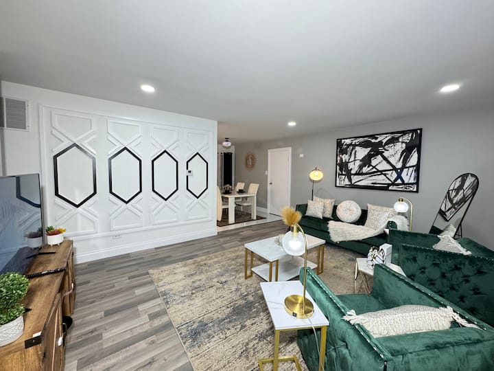Full Stylish Modern Home + Free Parking/fast Wi-fi - Homewood, IL