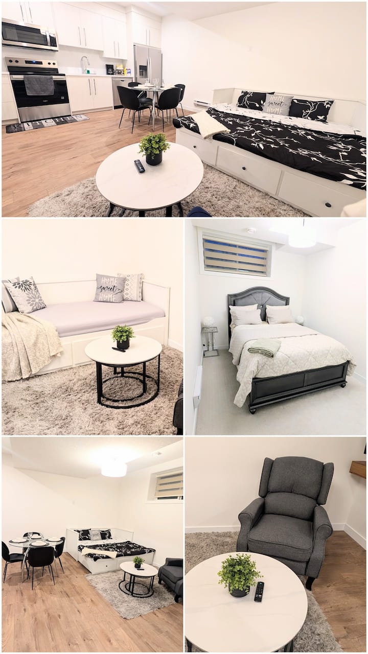 Cozy Modern 1br W/ Kitchen & Laundry, Free Parking - Calgary