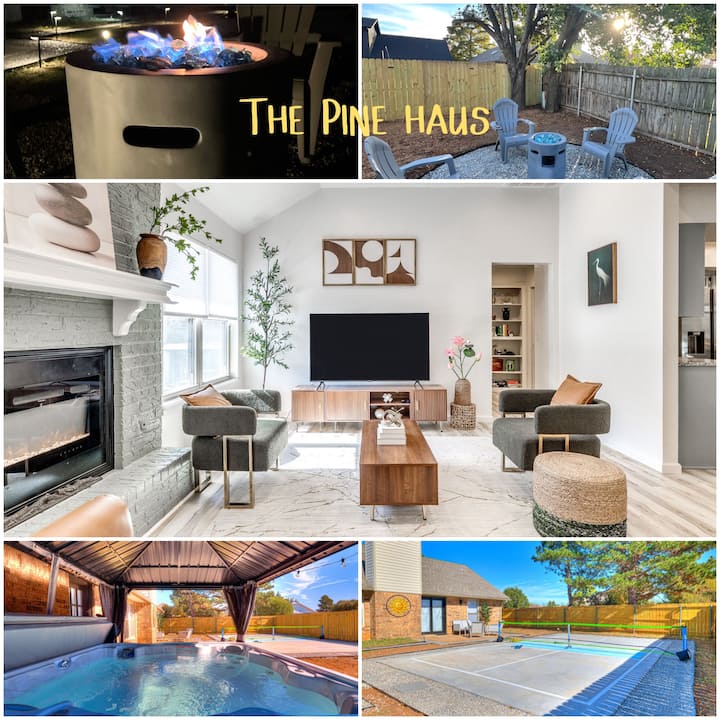 The Pine Haus With Hot Tub | Fire Pit | Pickleball - Oklahoma