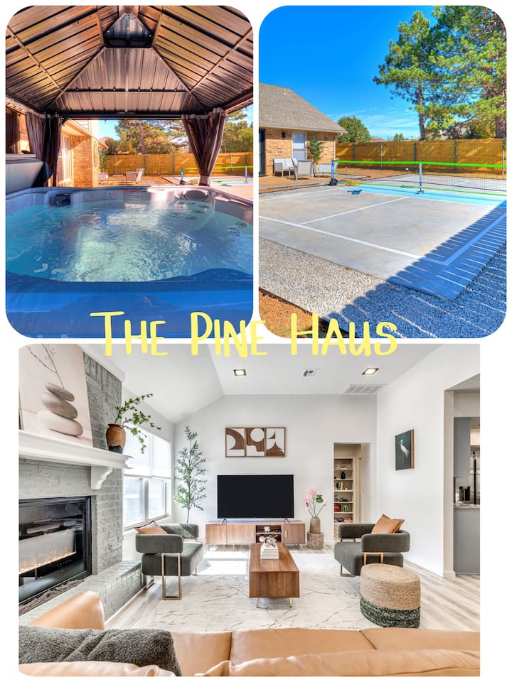 The Pine Haus With Pickleball | Hot Tub | Fire Pit - Edmond, OK