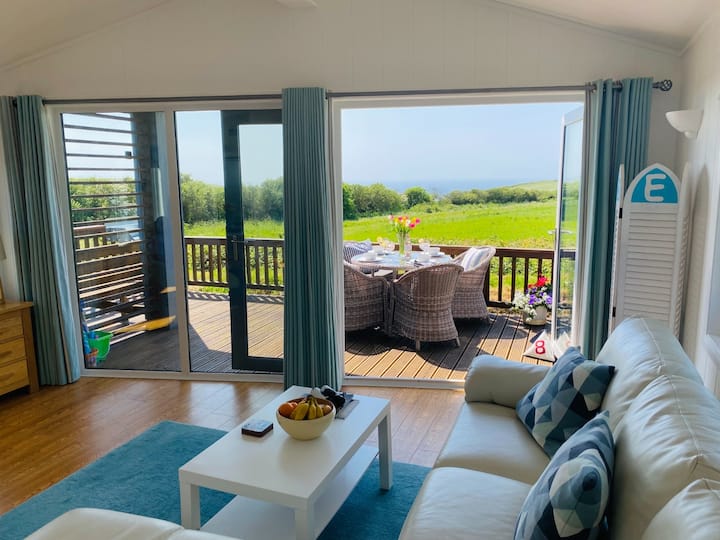 Luxury Front Row Holiday Lodge With Sea Views - Bigbury-on-Sea