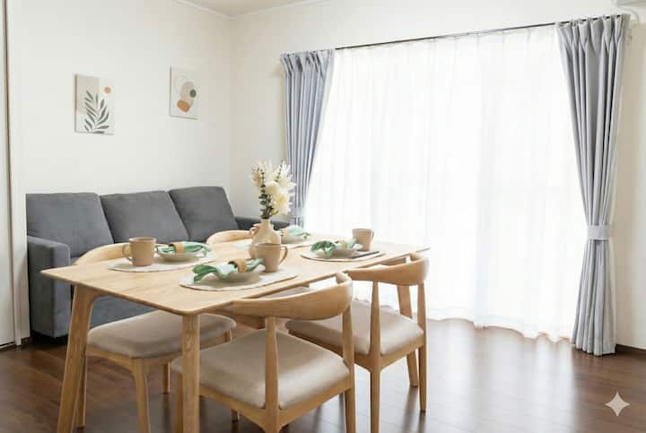 筑波大・附属病院徒歩圏内／最大6名／駐車場1台無料／50㎡広々1ldk／長期滞在・研修に最適 - Tsukuba