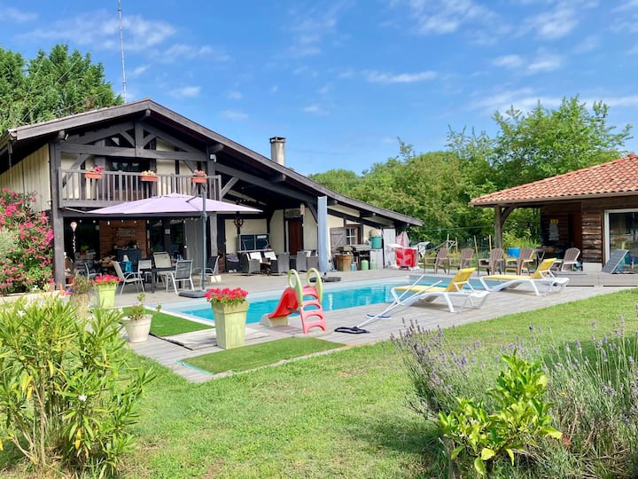 Maison Landaise Avec Piscine Chauffée - Soustons