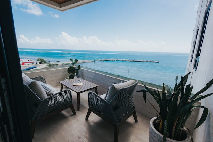 Front Beach Apartment. Vista Marina - Puerto Morelos