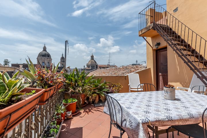 Charmant Appartement Sur Le Toit Dans Le Centre-ville - Catane