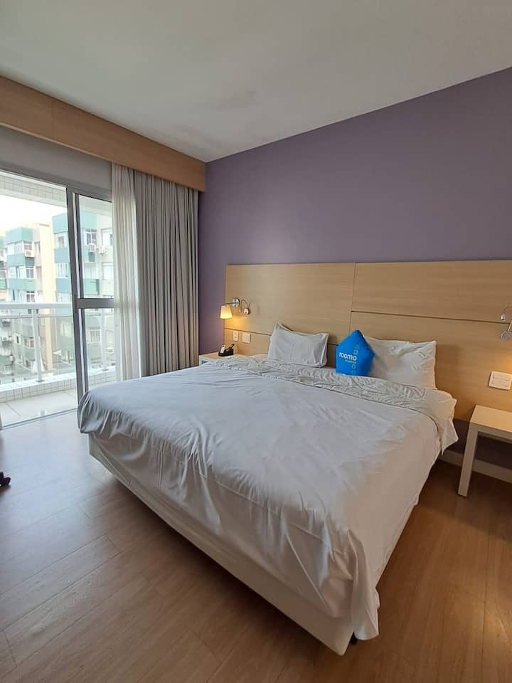 Ap Na Praia Do Gonzaga Com Vista Mar Em Santos - Santos State