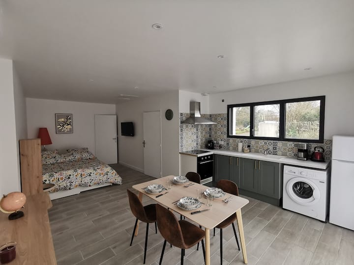 L'escapade : Maison Plain Pied + Parking + Linge - Couëron