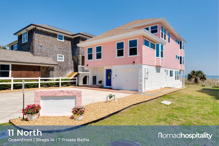 Be A Nomad | 7br Oceanfront House Sleeps 14 - Jacksonville, FL