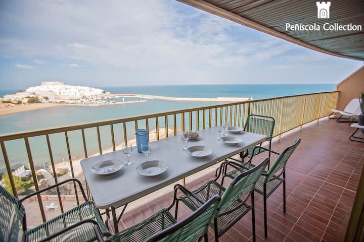 Best Views! 2br Flat • Wi-fi • A/c • Parking - Peniscola
