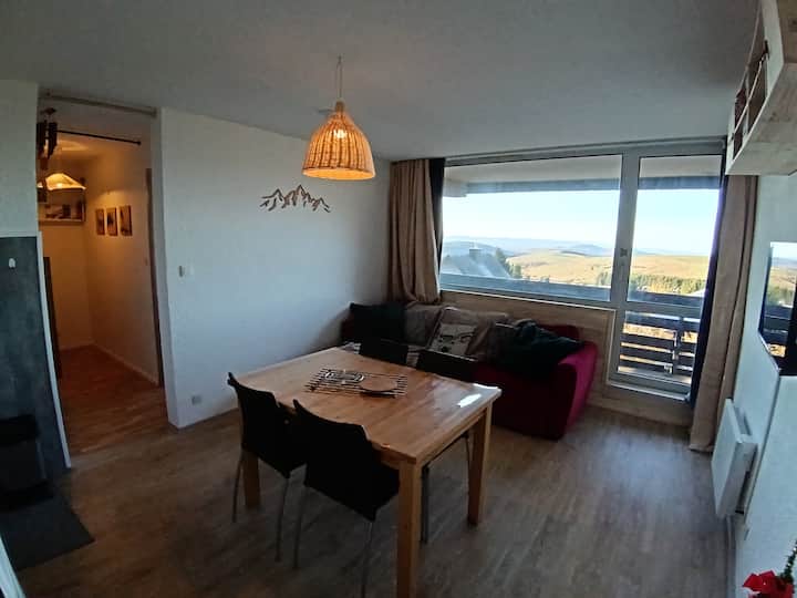 T2 Cabine*wifi*parking*vue Montagne - Besse-et-Saint-Anastaise