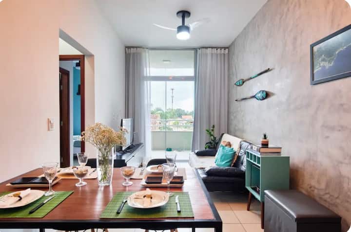 Apt C/ Churras/piscina/sauna 800 M Da Orla - Ubatuba