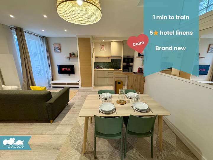 1min Rer A • T2 Rénové & Tout éQuipé • 20min Paris - Maisons-Laffitte