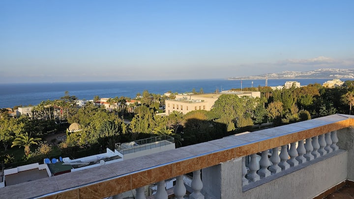 Seaview 2br Patio & Rooftop • 5 Min Walk To Beach - Tanger