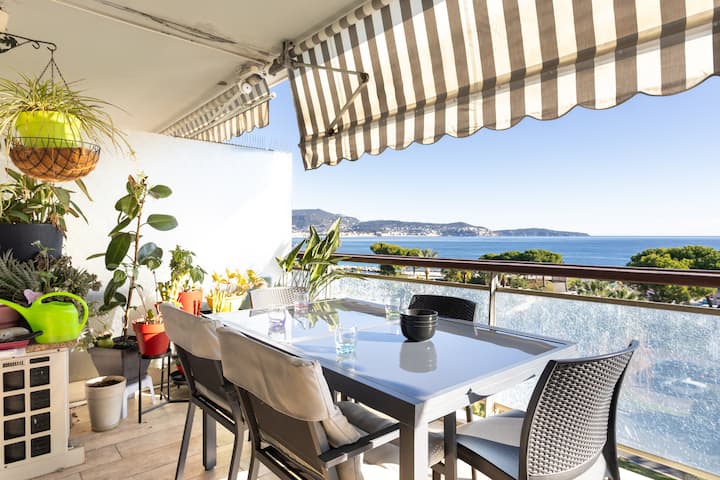 Promenade 2 Ch. Vue Mer: Terrasse & Véranda & Tram - Nice