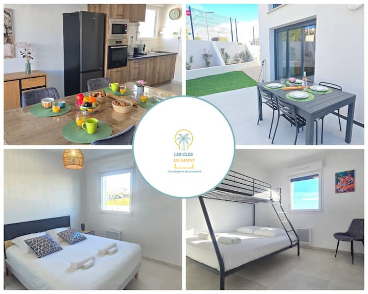 La Dune Bleue • Jardin • Clim • 7 Pers - Sauvian