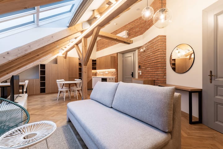 Cozy Attic Loft In Prime Location - Praga