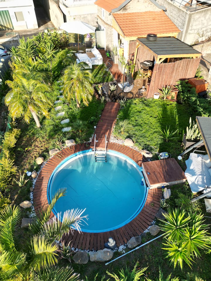 Dreamy Tiny House With Pool And Palm Tree Garden - Madeira