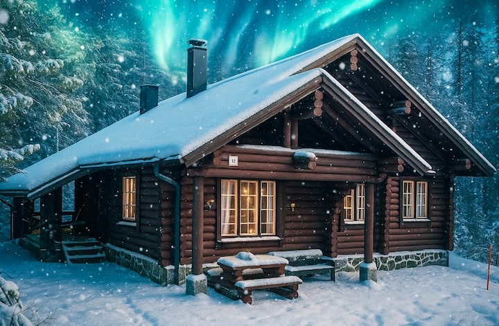 Cozy Log Cabin With Stunning Views Of Ylläs Fell - Kittilä