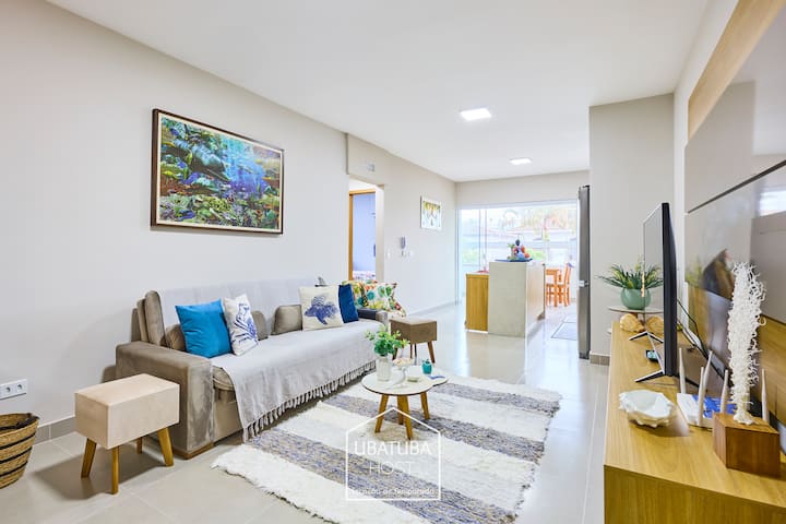 Novo 400 Metros Da Orla - Piscina/ Churrasqueira - Ubatuba