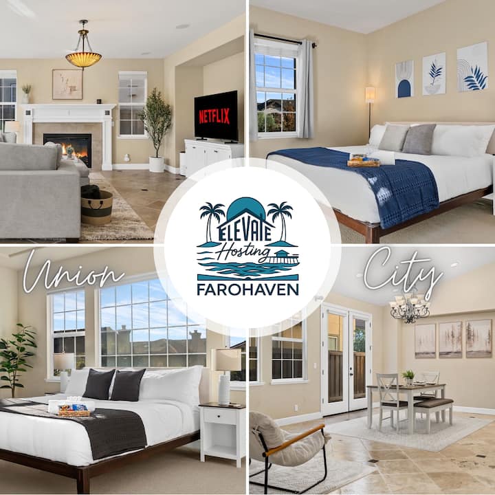 Modern Union City 5br Smart Tv Fast Wi-fi King Bed - Fremont, CA