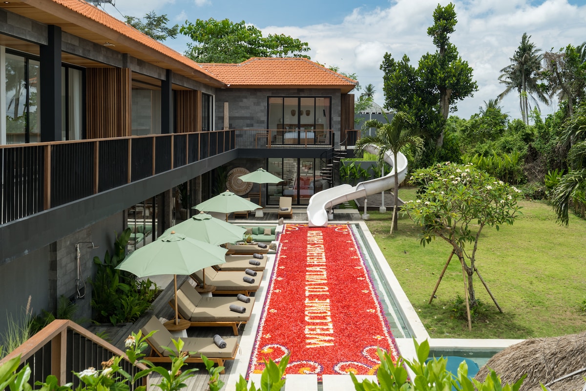 Villa Helena’s Haven: 6BR Pool, Slide & Gym Ubud - Villas for Rent in ...